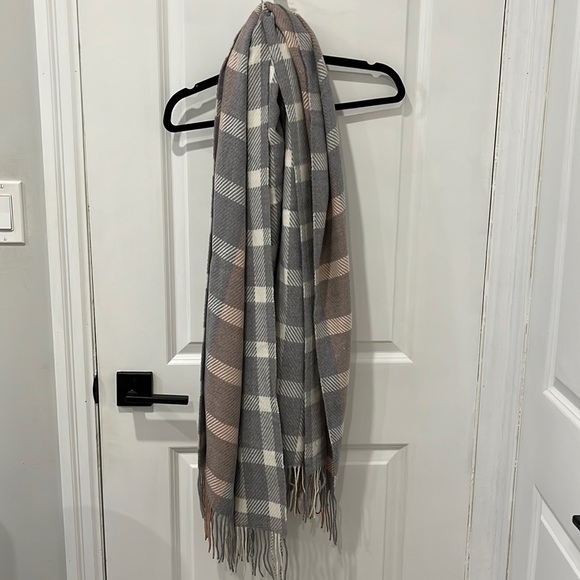 Accessories | Love Lore Scarf Pink Grey Cream Nwot | Poshmark